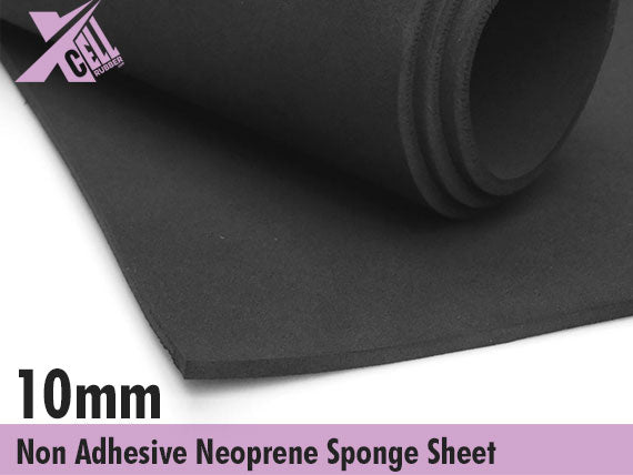10mm Thick Non-Adhesive Neoprene Sponge Sheet - 1 Metre x 1 Metre ...